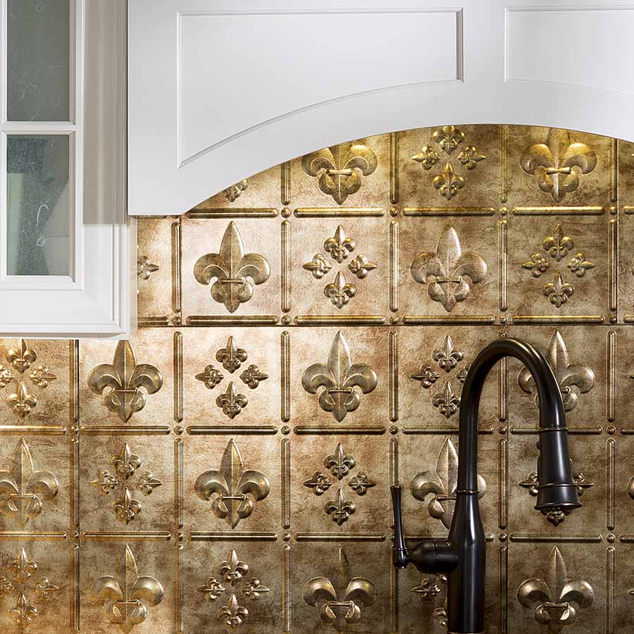 Fasade Backsplash in Fleur-de-lis - ACP Professional
